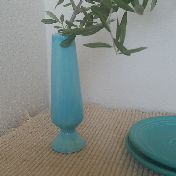 Vintage | Accents | Aqua Or Tiffany Blue Watercolor Ceramic Vase | Poshmark